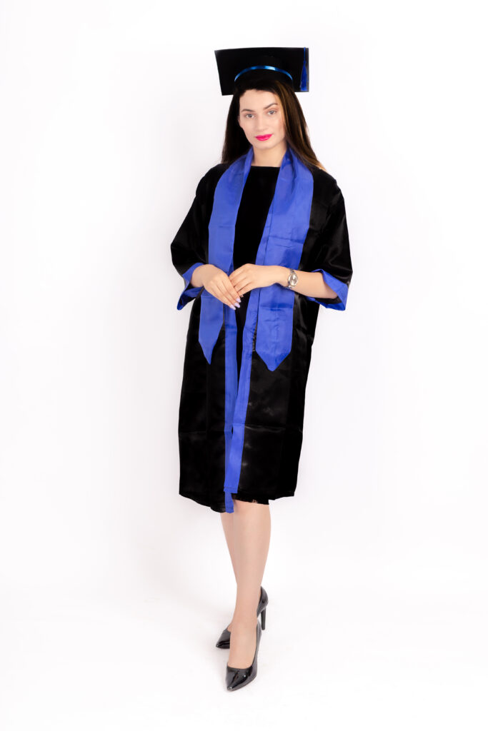 Tenue De Soutenance : Robe De Soutenance , Chapeau et Echarpe Bleu ...